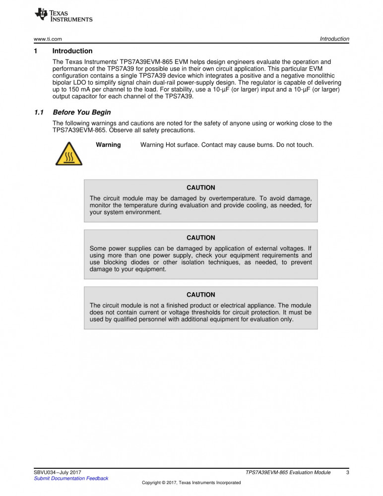 TPS7A39EVM-865 document page 3