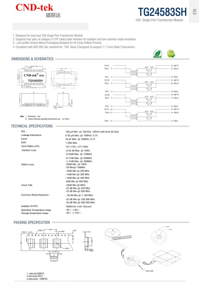 TG24583SH technical document page