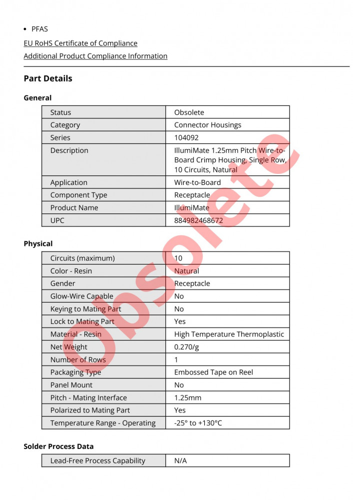 Product specification page 2