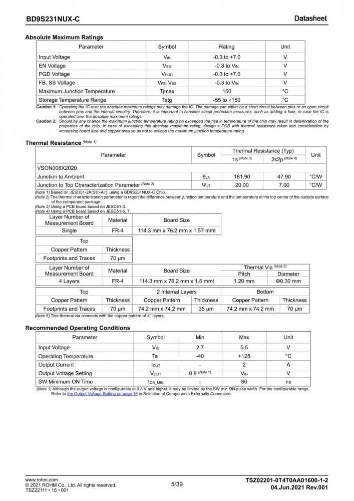 BD9S231NUX-CE2 datasheet page 5