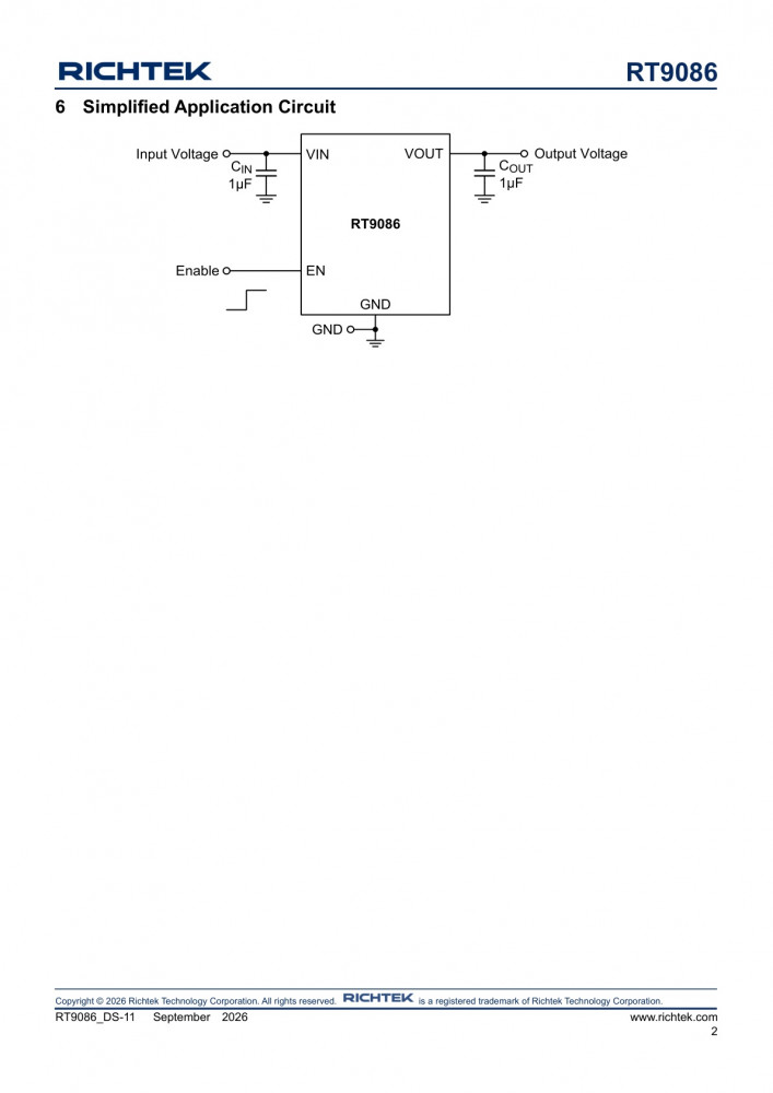 RT9086 datasheet page 2