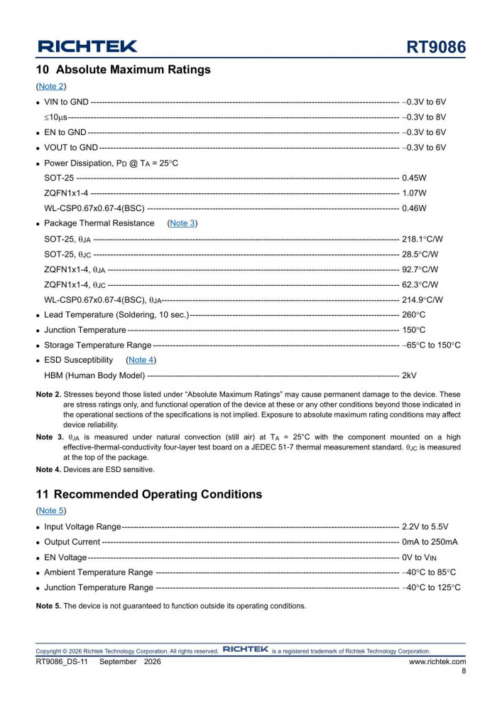 RT9086 datasheet page 8