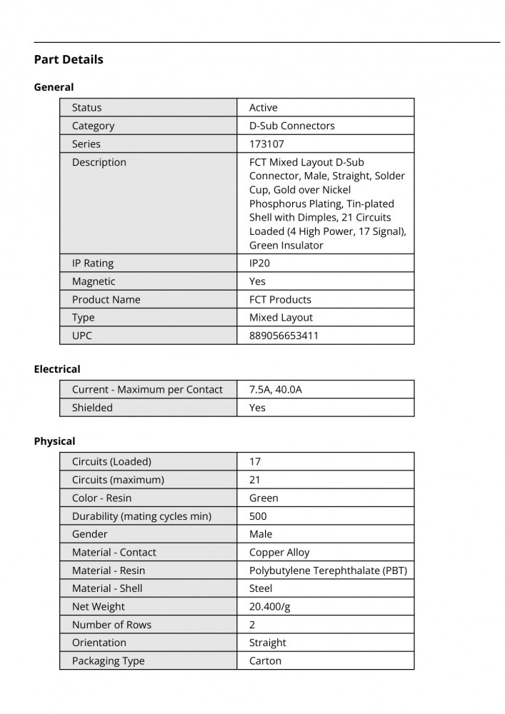 MOLEX 1731070195 technical document page 2