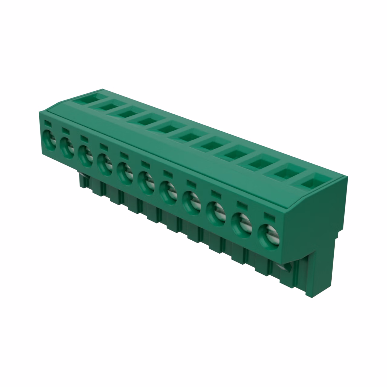 5.08mm Pitch Eurostyle Horizontal Plug, Green Housing, Gold (Au) Plated,  11 Circuits for sale