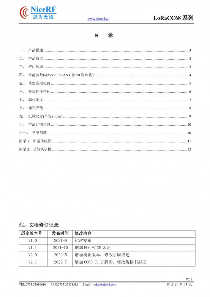 LORA-CC68 datasheet page 2