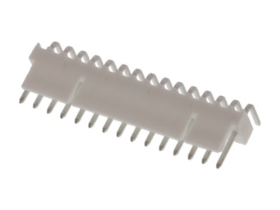 2.50mm Pitch, Mini-SPOX PCB Header, Single Row, Right-Angle, Through Hole, Tin Plating, Friction Lock, 13 Circuits, Bag, 3.50mm PC Tail Length