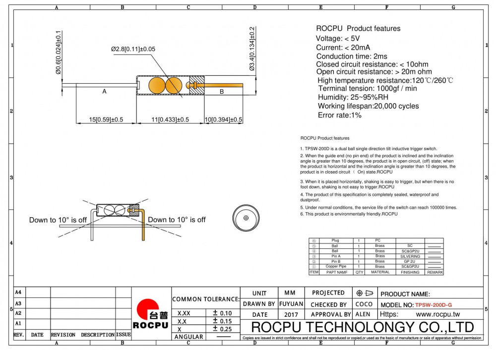 TPSW-200D-G technical document preview