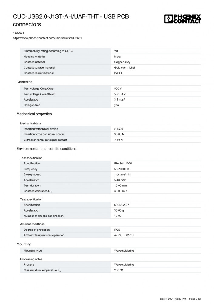 Phoenix Contact 1332631 technical document page 3