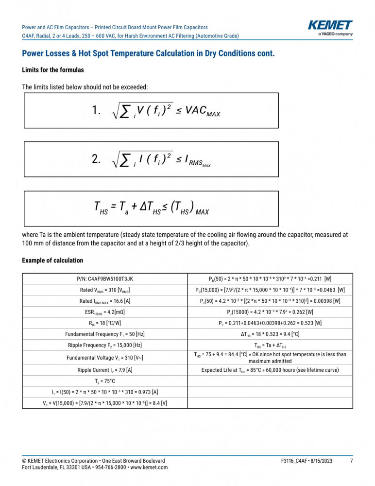 KEMET C4AF datasheet page 7
