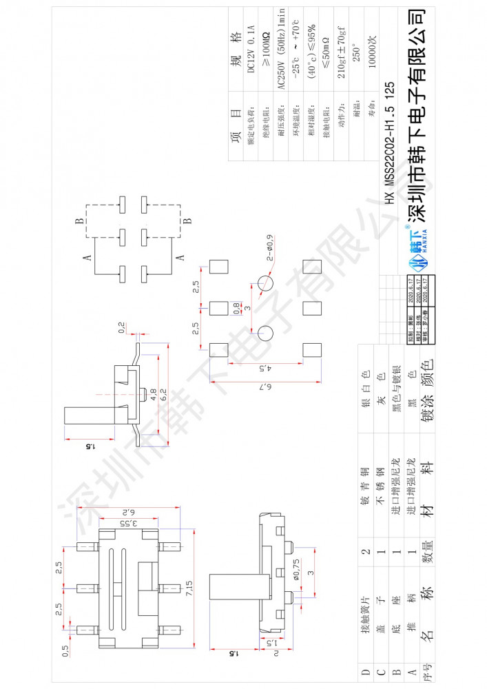 HX MSS22C02-H1.5 125 specification page 1