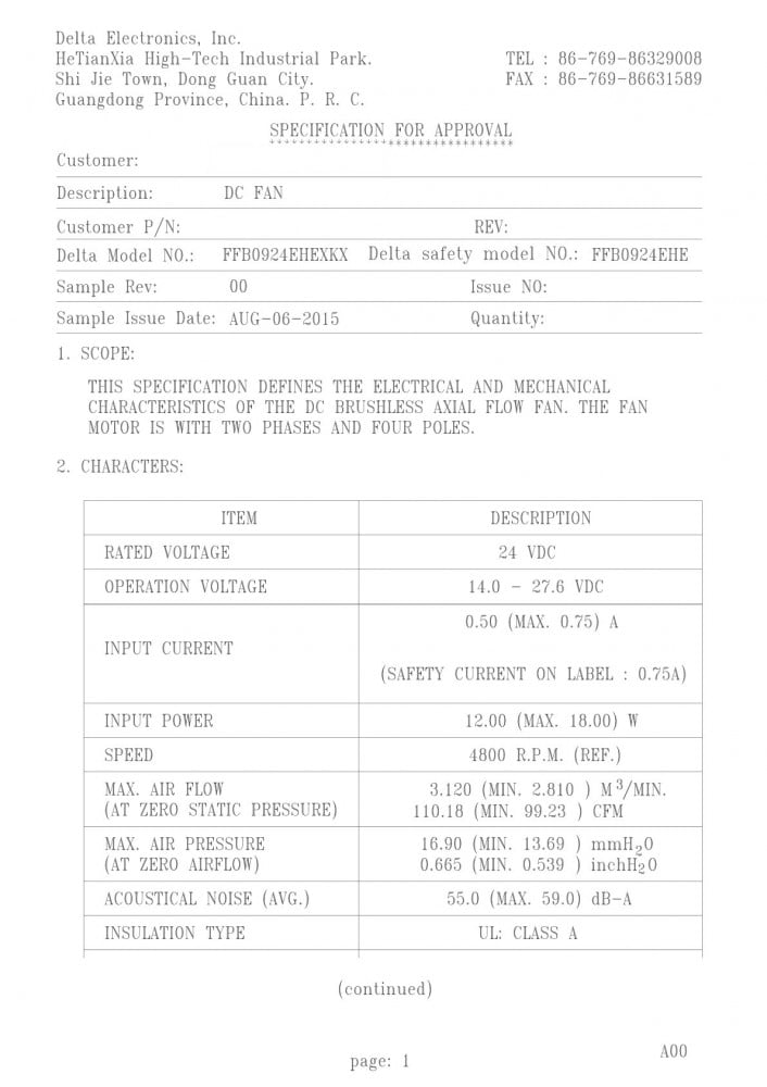 FFB0924EHEXKX specification page 3