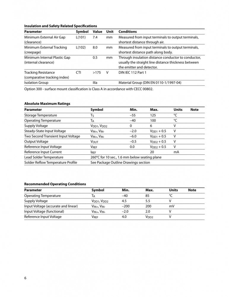 HCPL-7520 datasheet page 6