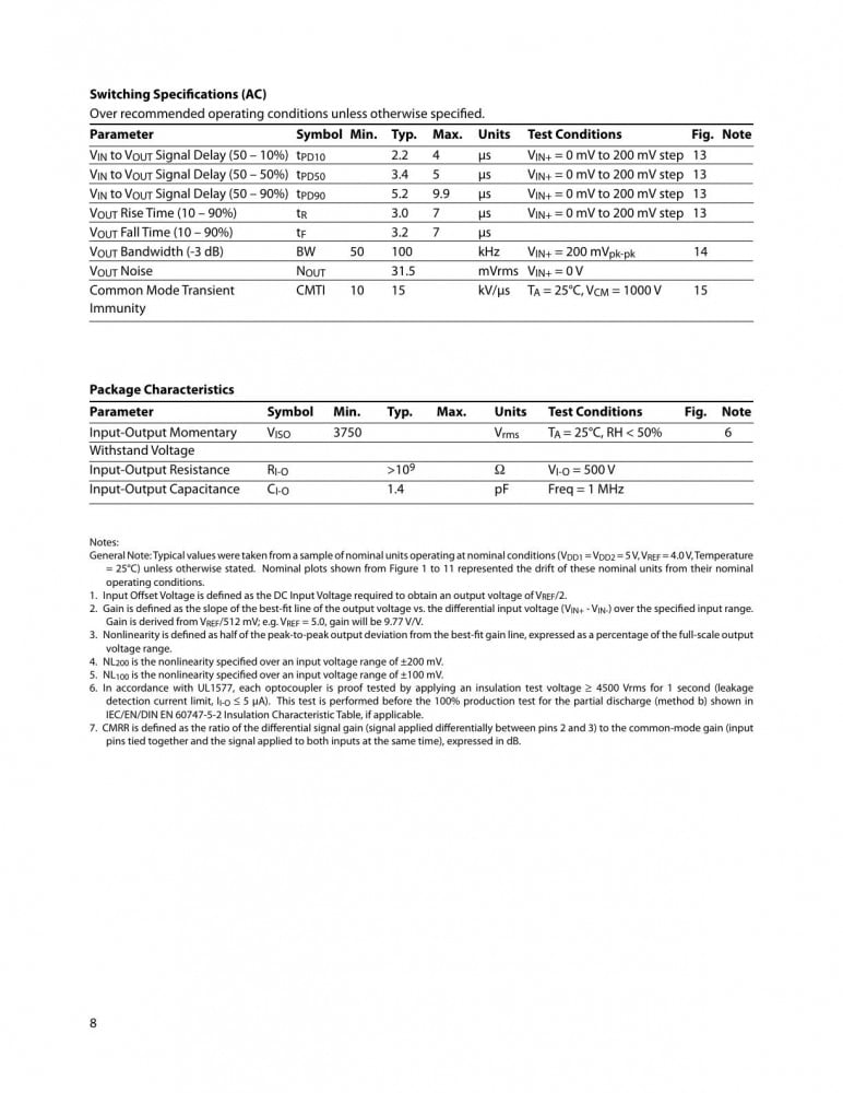 HCPL-7520 datasheet page 8