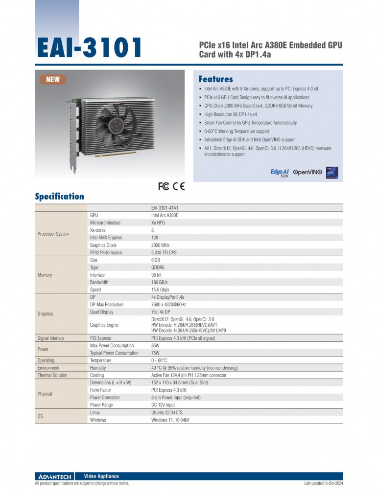EAI-3101 product documentation, page 1