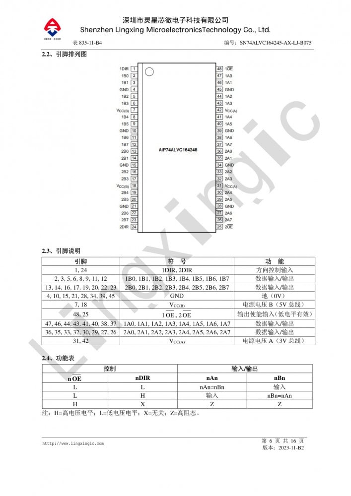 SN74ALVC164245 datasheet page 6