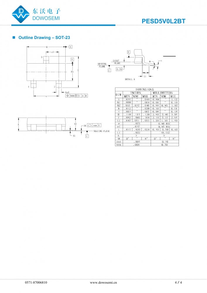 PESD5V0L2BT technical document page 4