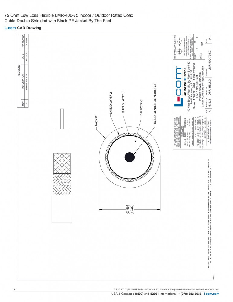 LMR-400-75-LC technical document page 4