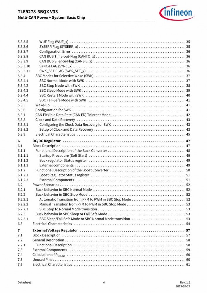 TLE9278-3BQX V33 datasheet page 4