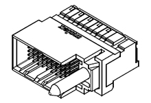 Impact 100 Ohm 3 Pair Right-Angle Male Header, Right Guided, Left Endwall, 16 Columns, 144 Circuits, Pin Length 4.90mm, Plated Through Hole Dimension 0.39mm, Lead Free