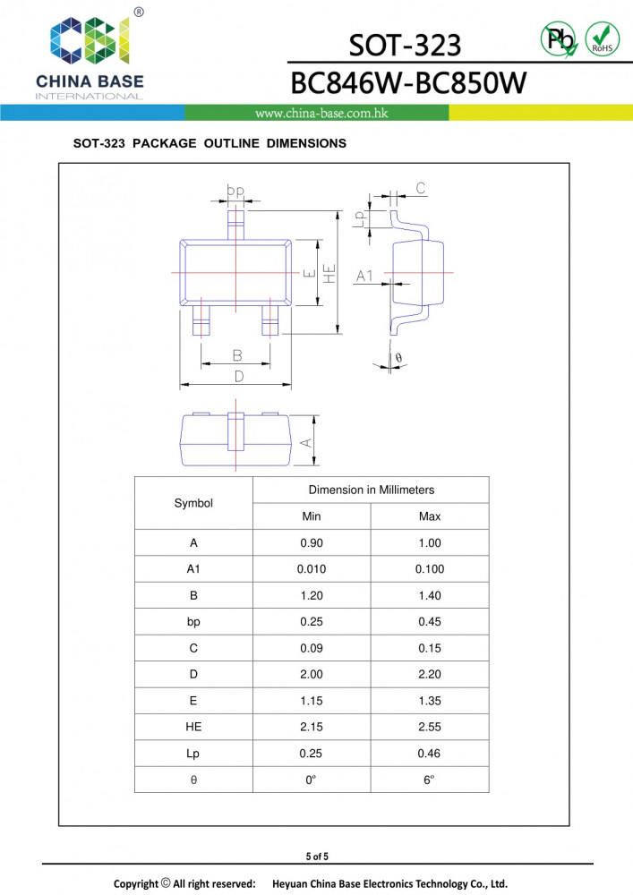 CBI BC847CW datasheet page 5