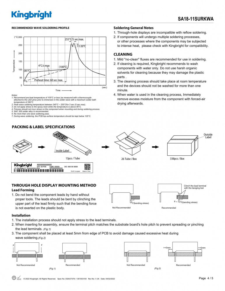 SA18-11SURKWA datasheet page 4