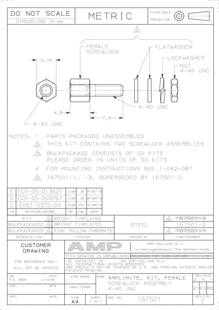 TE Connectivity 167501 drawing preview