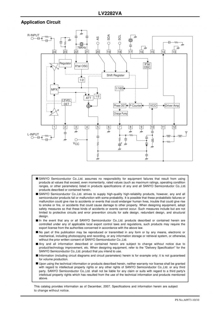 LV2282VA datasheet page 10