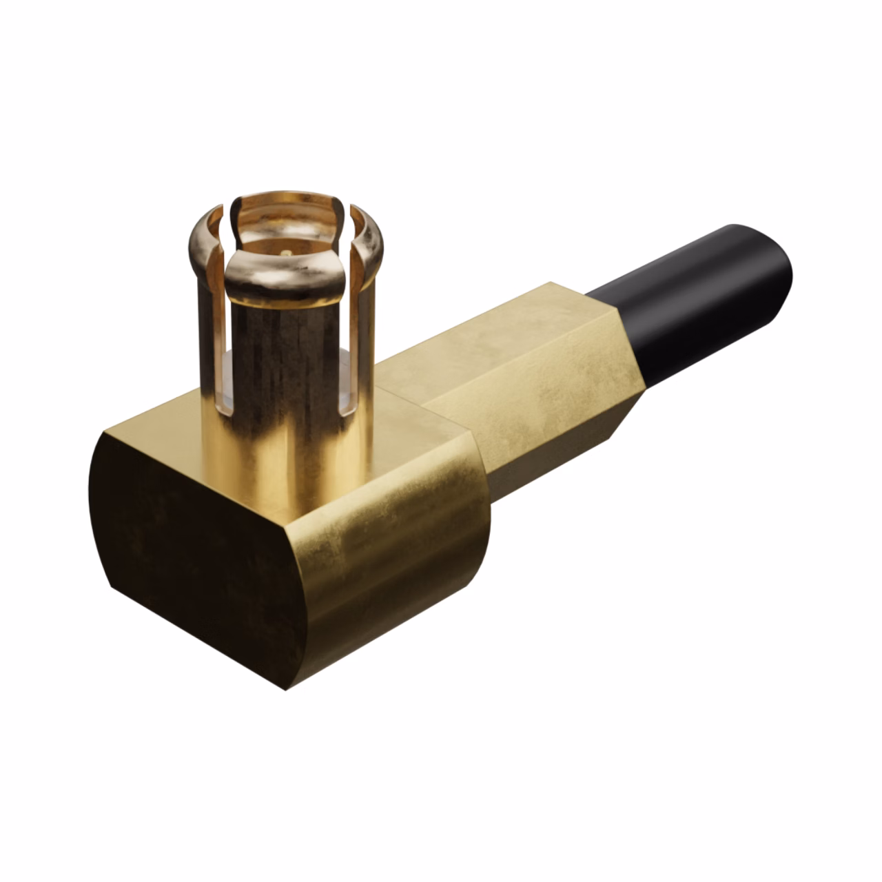 MCX Plug, Right-Angle, Crimp, RG-179 Cable, Brass Body, Gold (Au) Plated, 75 Ohms for sale