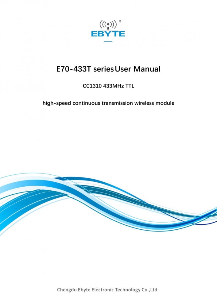 E70-433T30S technical document page 1