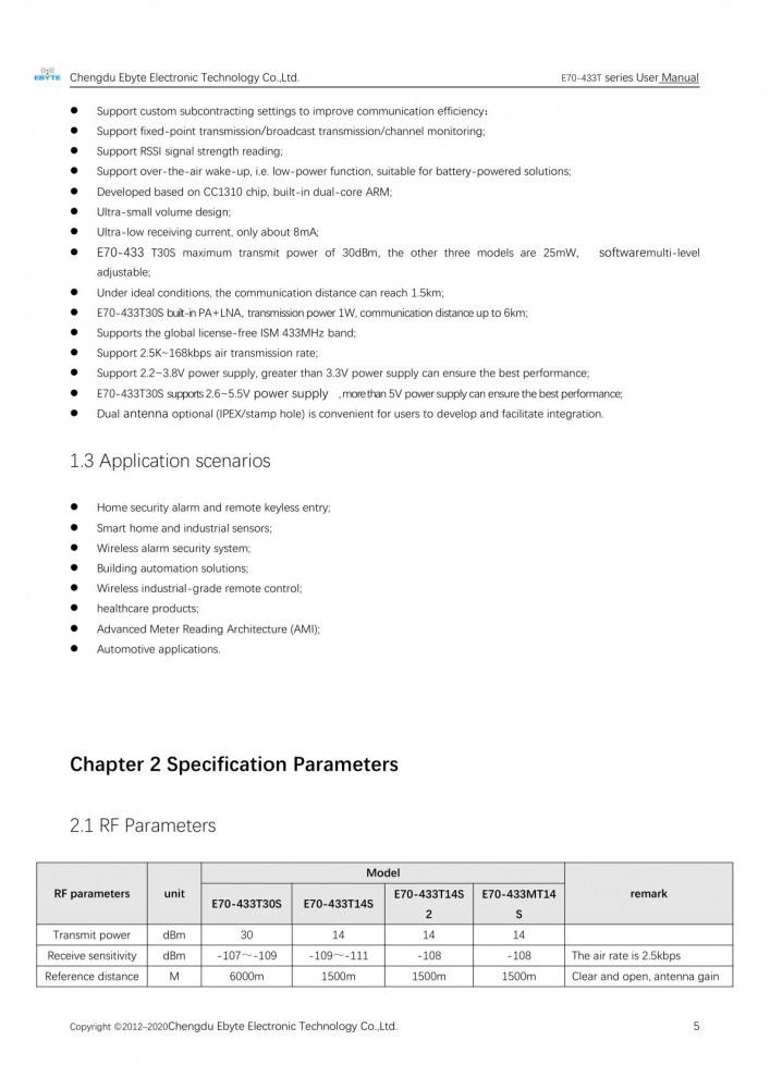E70-433T30S technical document page 6