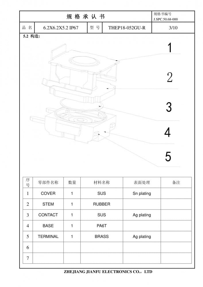 THEP18-052GU-R specification page 4