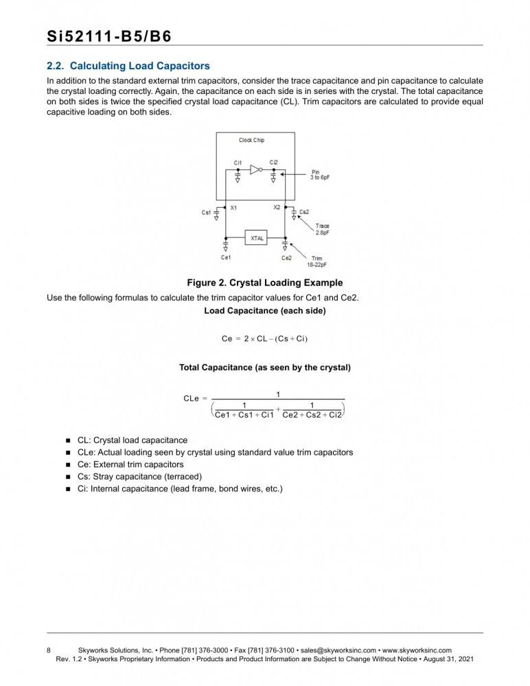 SI52111 technical document page 8