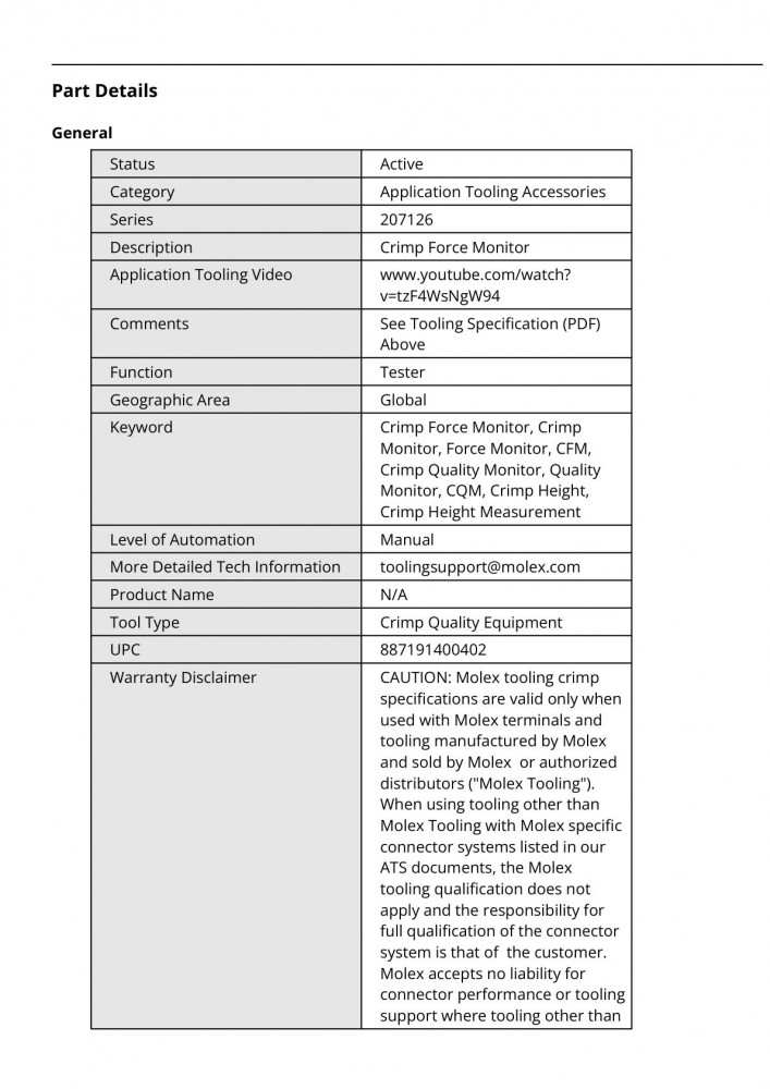 Crimp Force Monitor document image, page 2
