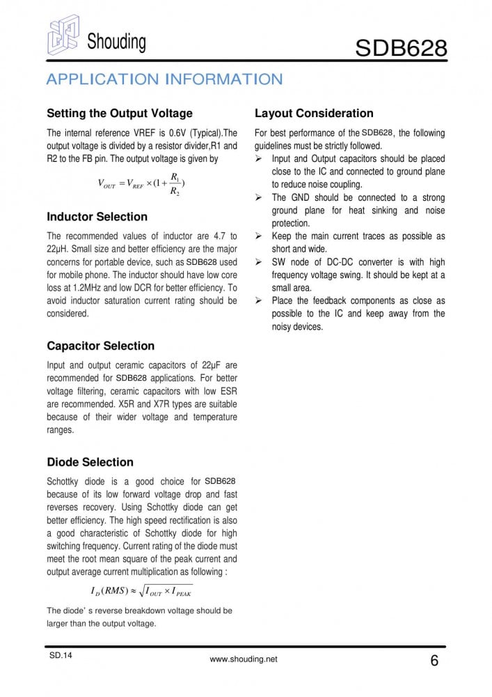 SDB628 datasheet page 6