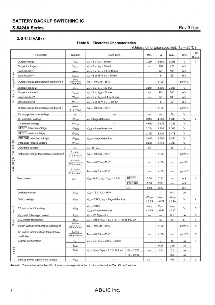 S-8424B datasheet page 8