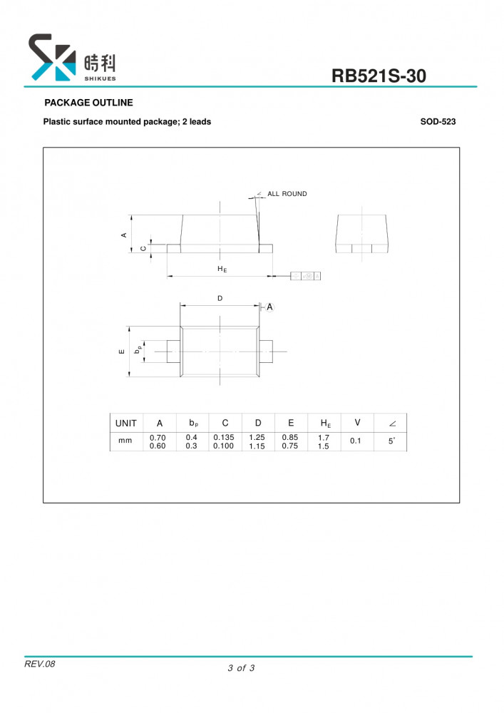 RB521S-30 datasheet page 3