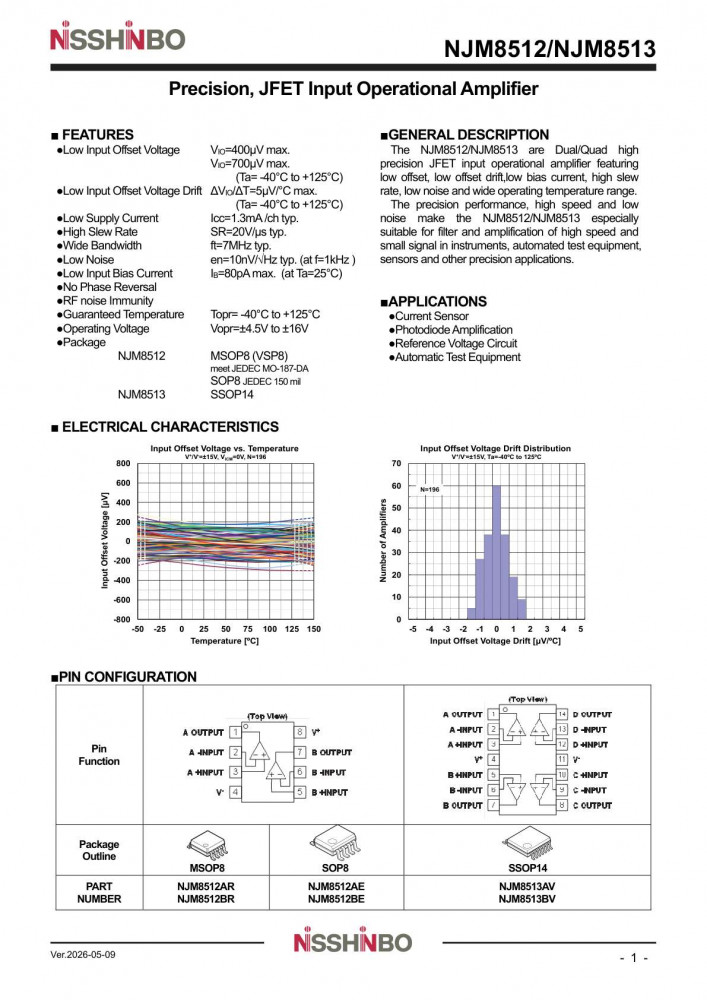 NJM8512 datasheet page 1