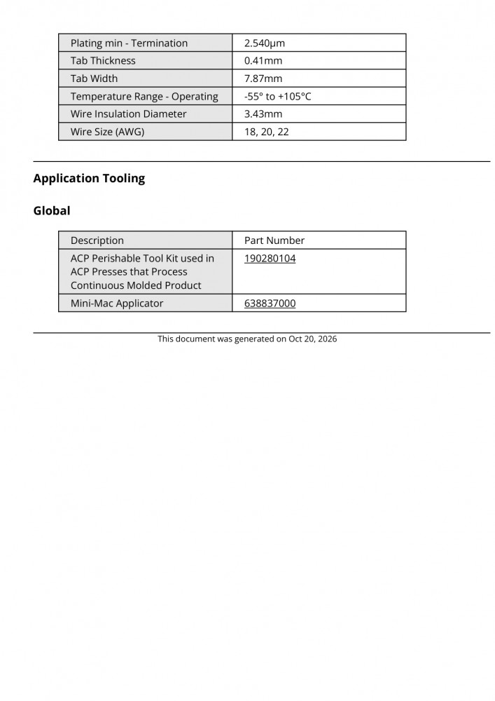 Product document image 3 for MOLEX 192760001