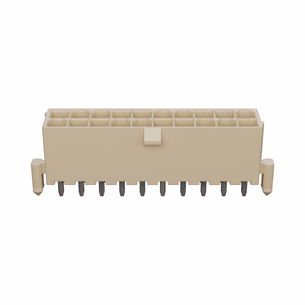 Mini-Fit HCS Header, 4.20mm Pitch, Dual Row, Vertical, with Snap-in Plastic Peg PCB Lock, 20 Circuits, Nylon 6/6 94V-0, Matte Tin (Sn) Plating, without Drain Holes for sale