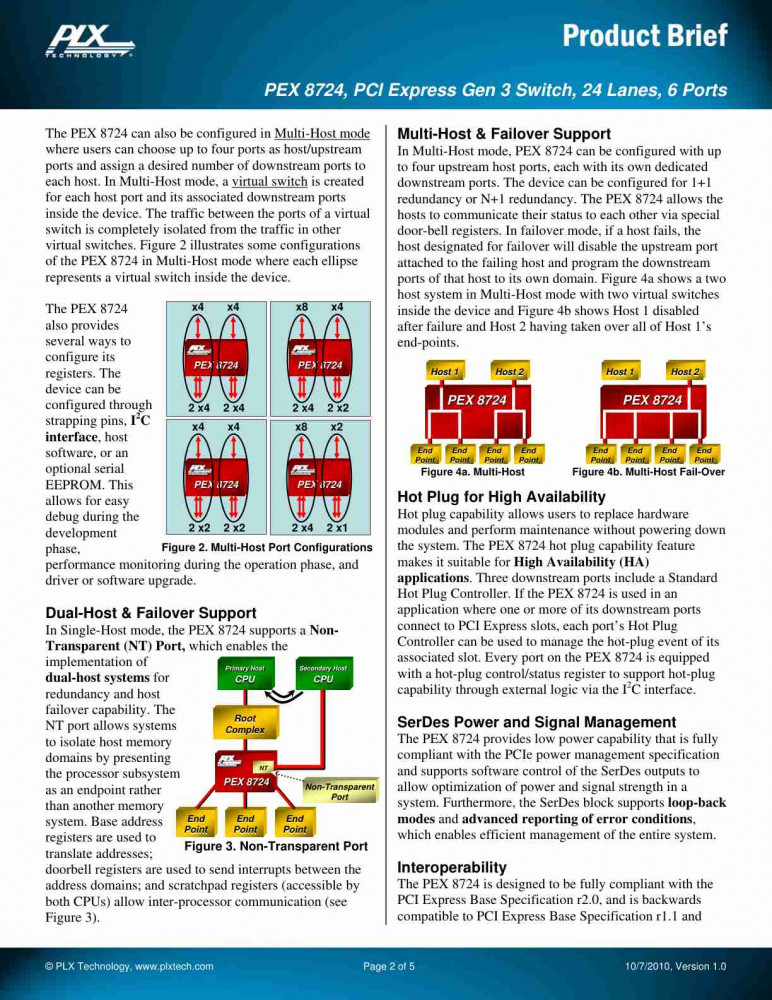 PEX8724 technical document page 2