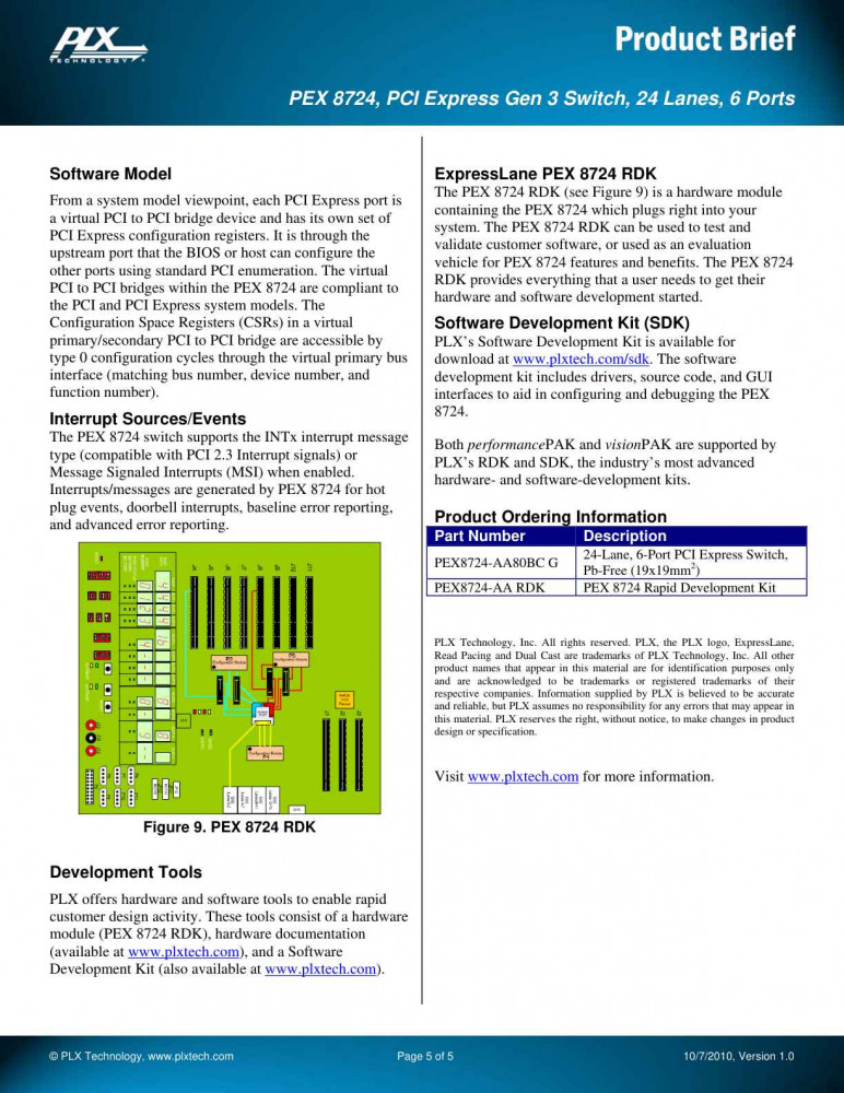 PEX8724 technical document page 5