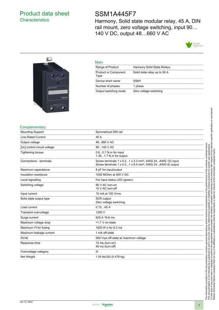 SSM1A445F7 technical document page 1