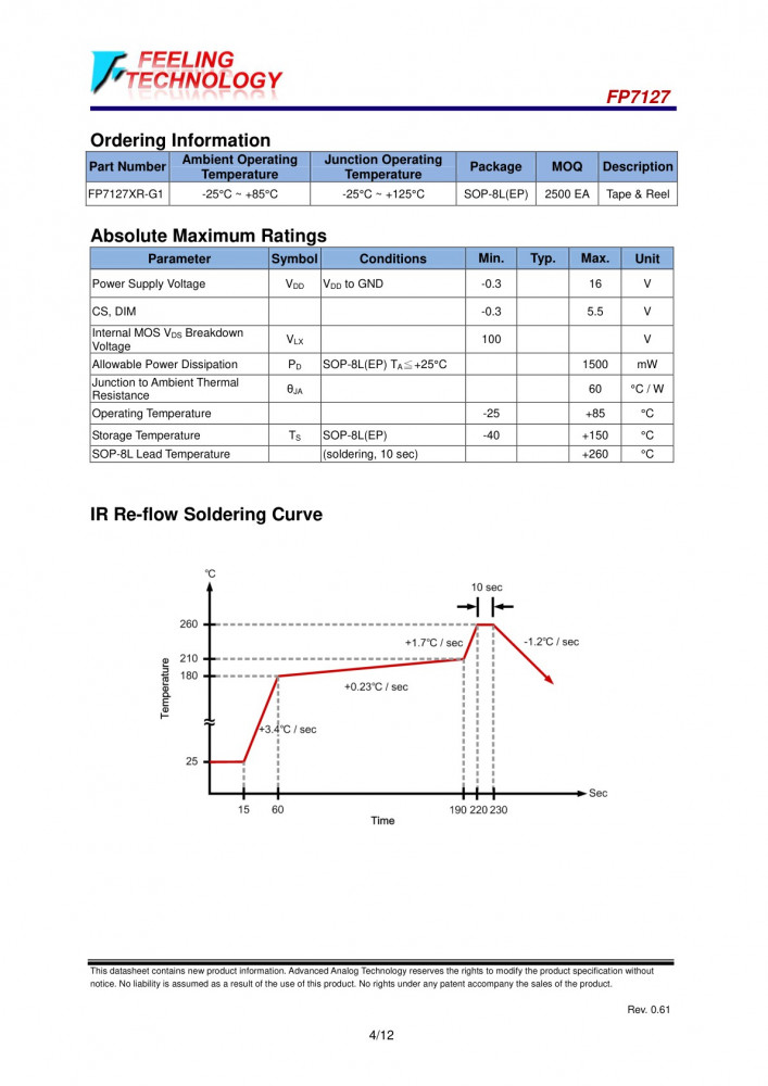 FP7127XR-G1 datasheet page 4