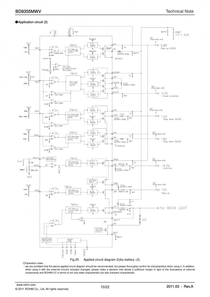 BD9355MWV-E2 datasheet page 10