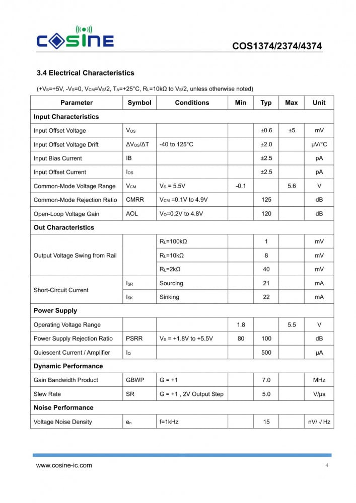 COS2374SR datasheet page 4