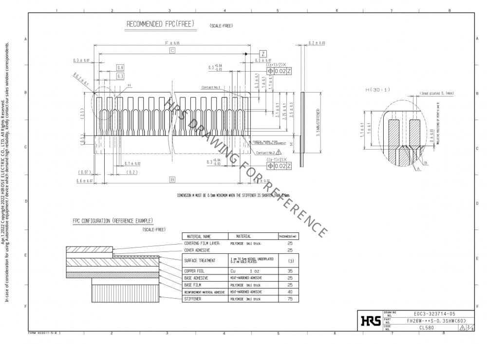 FH26W technical drawing page 2