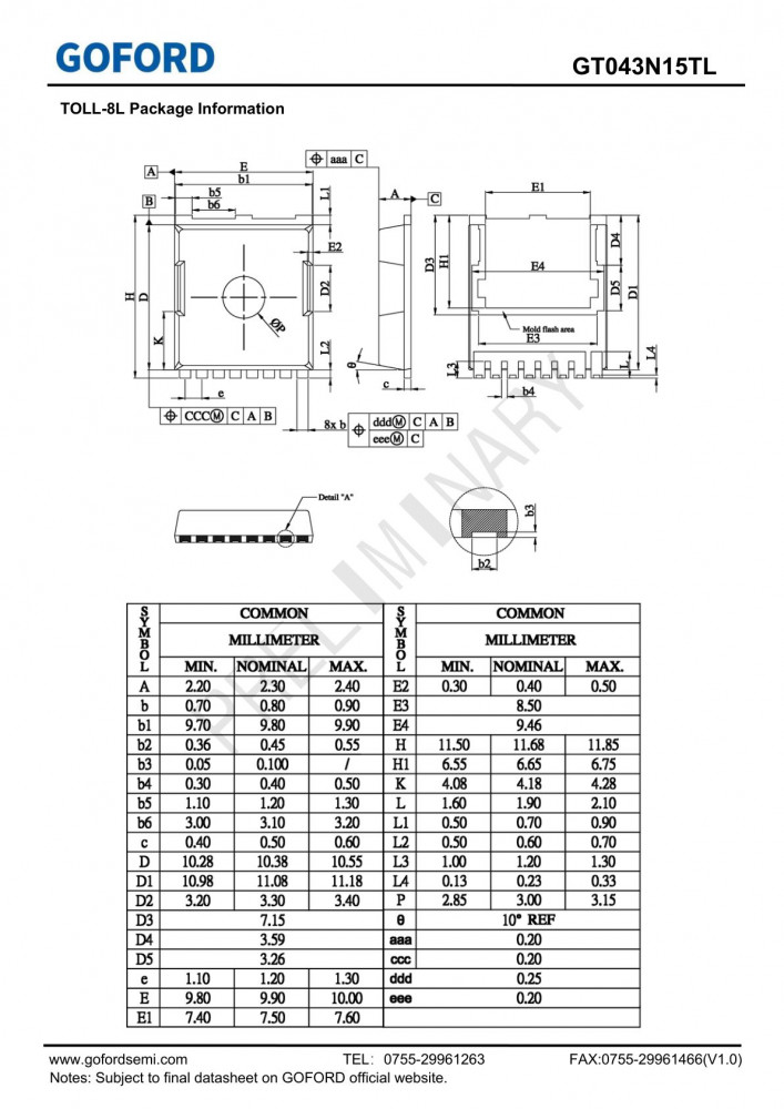 GT043N15TL datasheet page 6