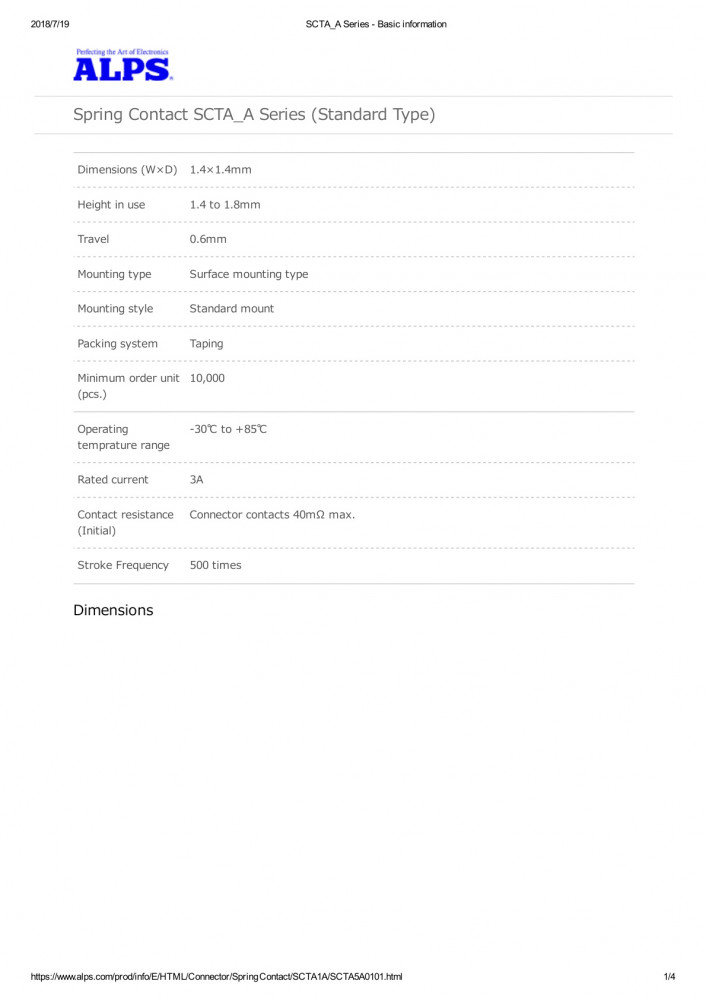 SCTA5A0101 outline dimensions