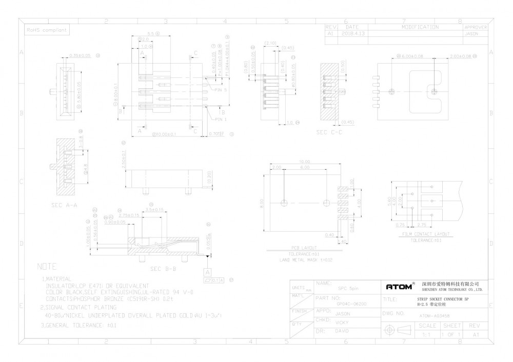 ATOM GP04C-06200 technical document preview