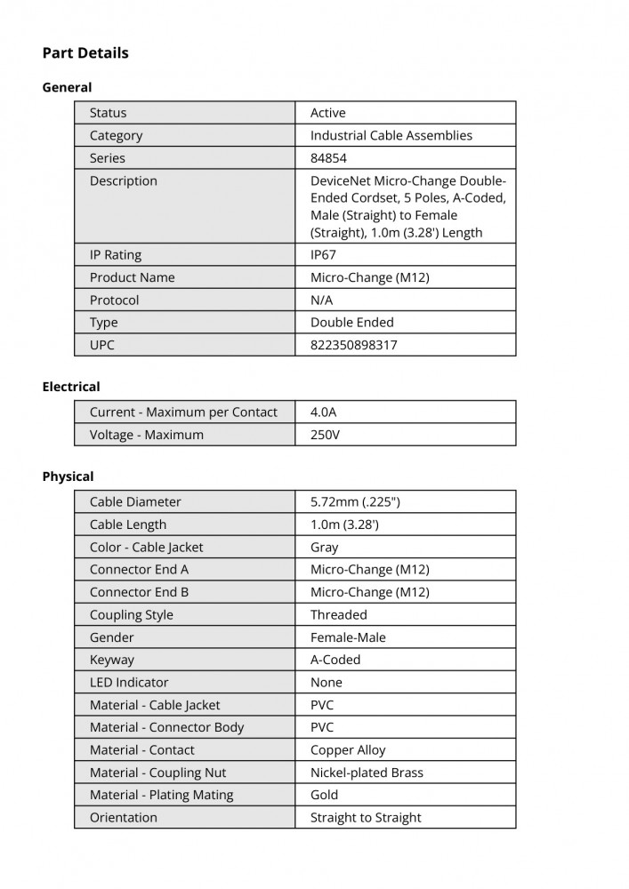 Product document page 2 for MOLEX 848546035